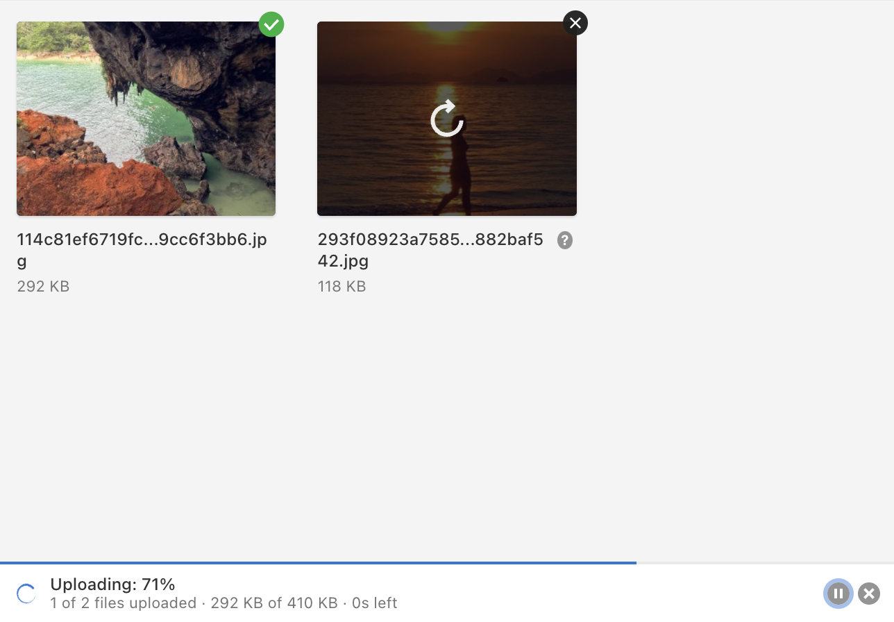 Retry single upload causes UI to get stuck in "uploading" state · Issue ...