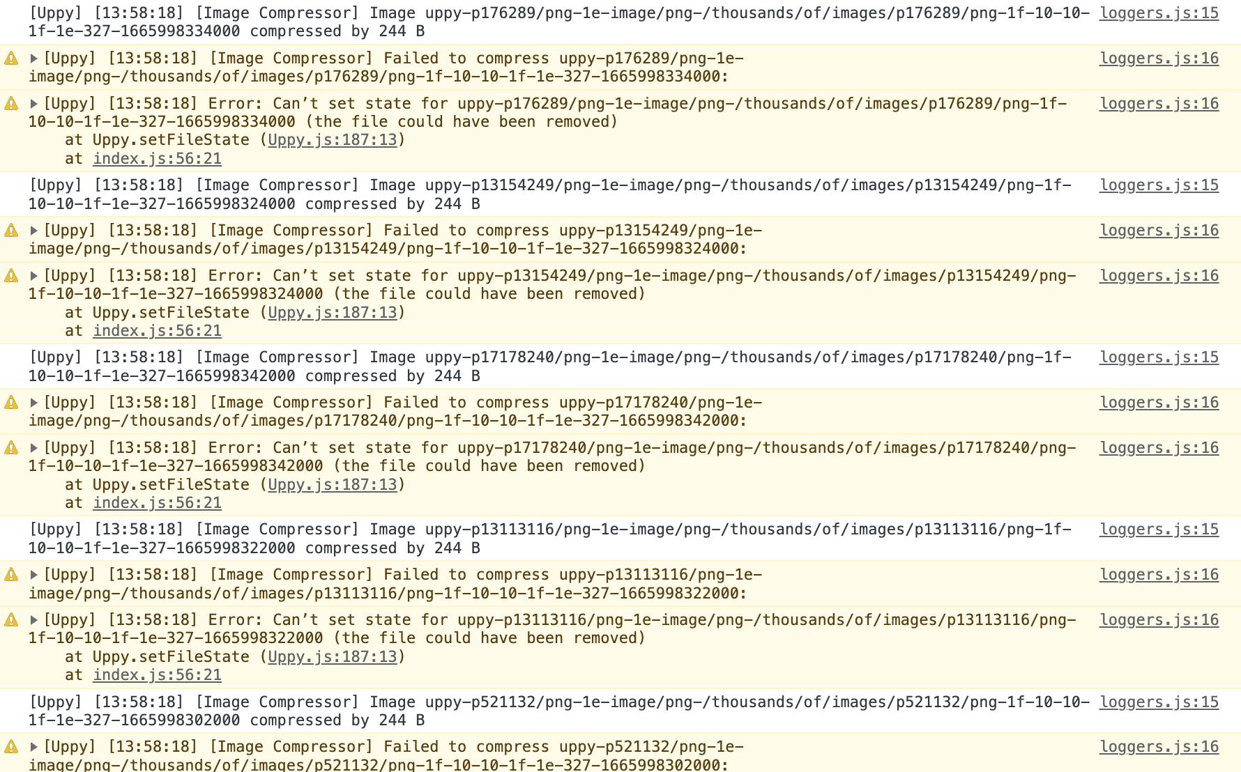 Canceling while compressing images doesn't work · Issue #4408 · transloadit/uppy · GitHub