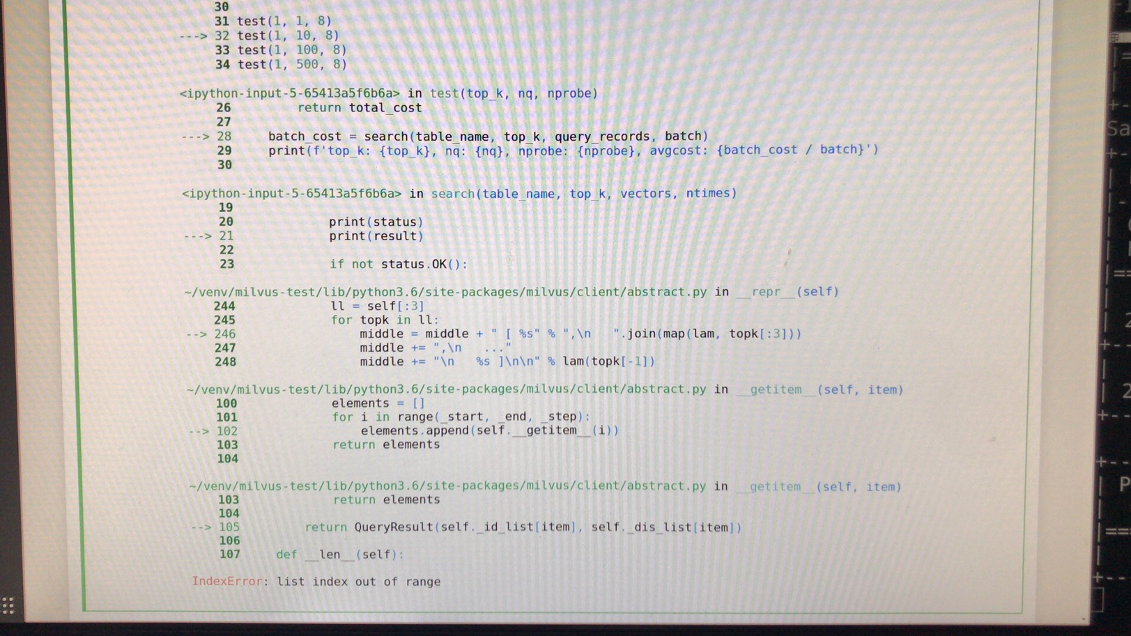 [BUG] search crash when print search result · Issue #127 · milvus-io ...