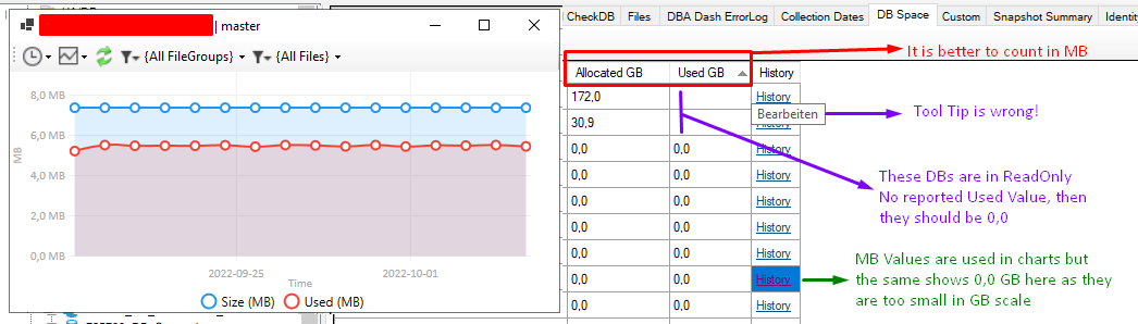 Some Possible Minor Improvements For Db Space Checks · Issue 370 · Trimble Ossdba Dash 