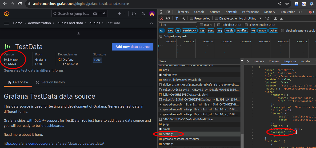 Wrong Version Displayed For Decoupled Plugin · Issue 77993 · Grafana