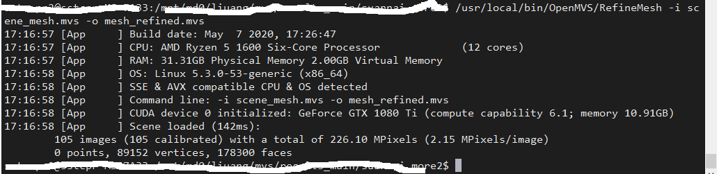 I run RefineMesh, but get nothing · Issue #581 · cdcseacave/openMVS · GitHub