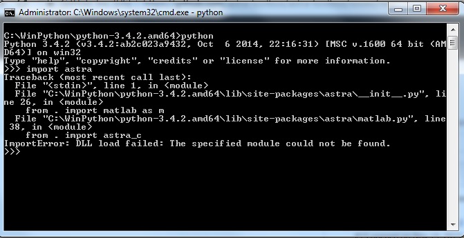 Import Astra C Import Error Dll Load Failes · Issue 204 · Astra Toolbox Astra Toolbox · Github