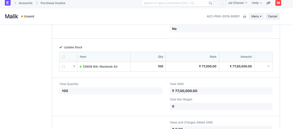 Purchase Invoice - Round Off Issue · Issue #11546 · frappe/erpnext · GitHub