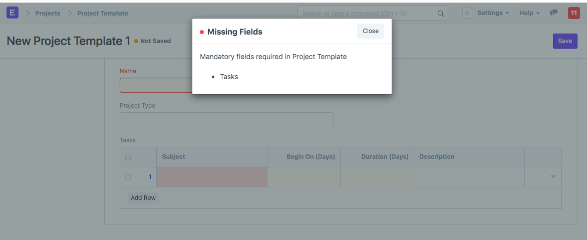 Incomplete Message On Trying To Save Empty Form · Issue 18264 · Frappeerpnext · Github