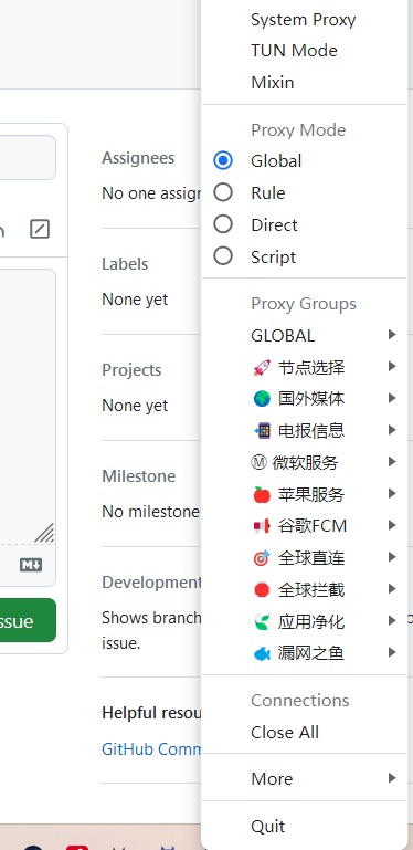 [功能提议] 为托盘添加节点切换 · Issue #501 · zzzgydi/clash-verge · GitHub