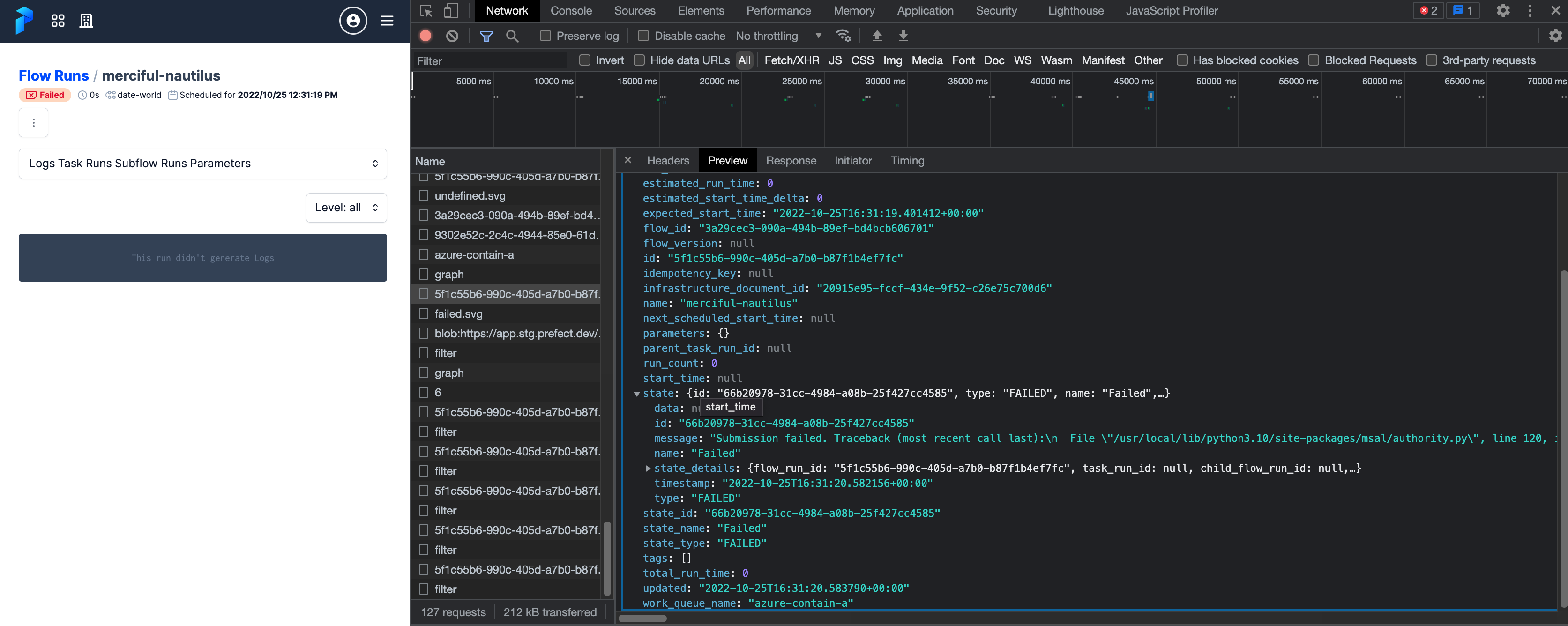 Add State Message To The Ui Flow Run Page · Issue 7291 · Prefecthqprefect · Github 