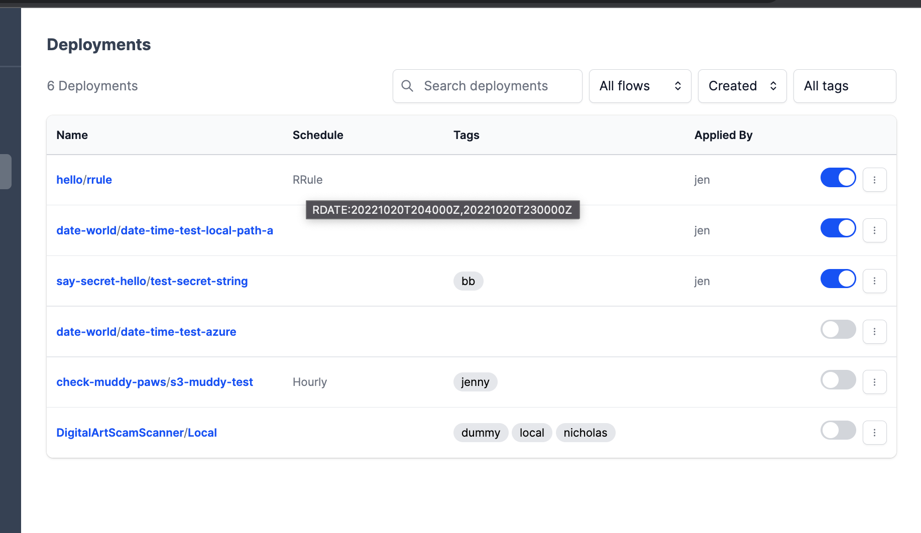 Long RRule Schedule Display · Issue #7663 · PrefectHQ/prefect · GitHub