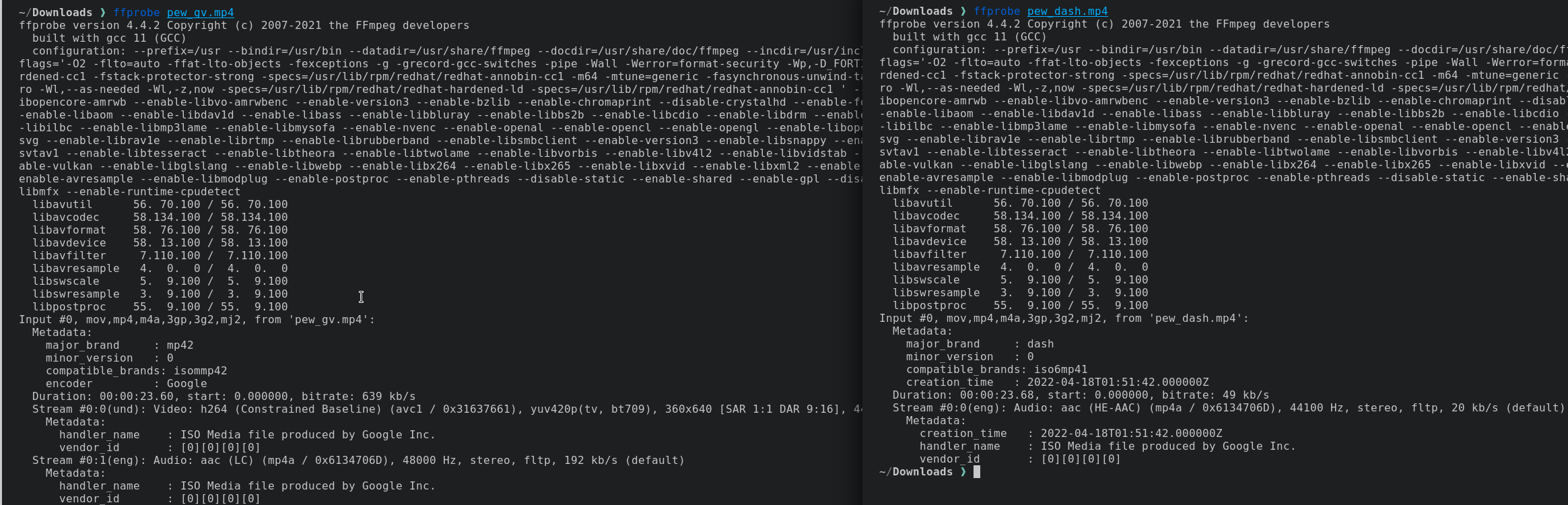 [Bug] DASH playback results in very low Audio bitrate regardless of Video quality selected ...