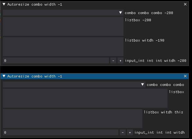 Label part of a combo is not drawn when width = -1 · Issue #1287 · hoffstadt/DearPyGui · GitHub