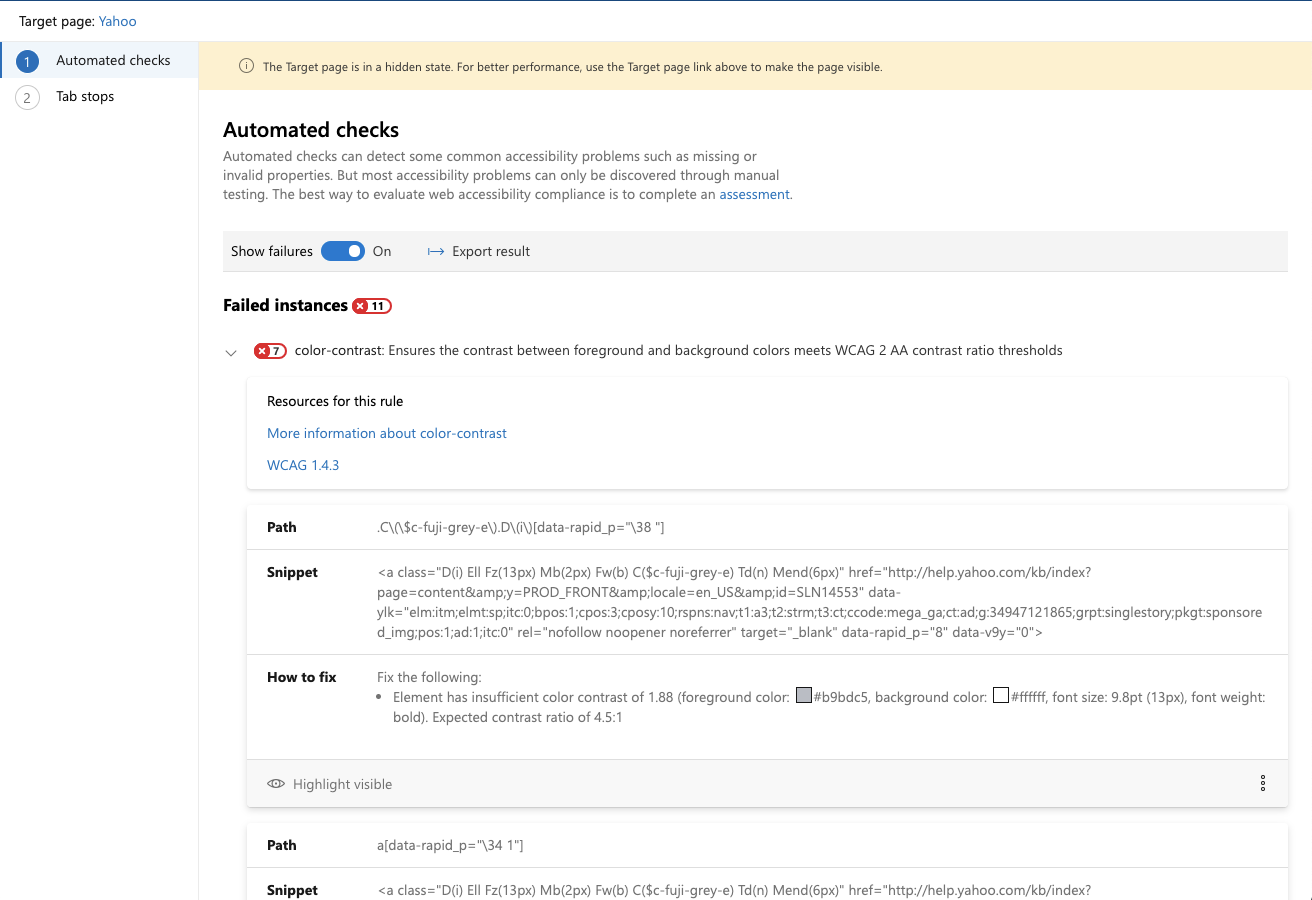 Automated checks background color · Issue #1962 · microsoft/accessibility-insights-web · GitHub