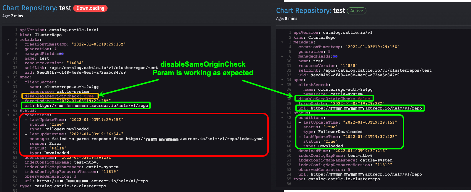 [Backport v2.5] Cluster Explorer Apps: Cannot download catalog that responds with a redirect ...