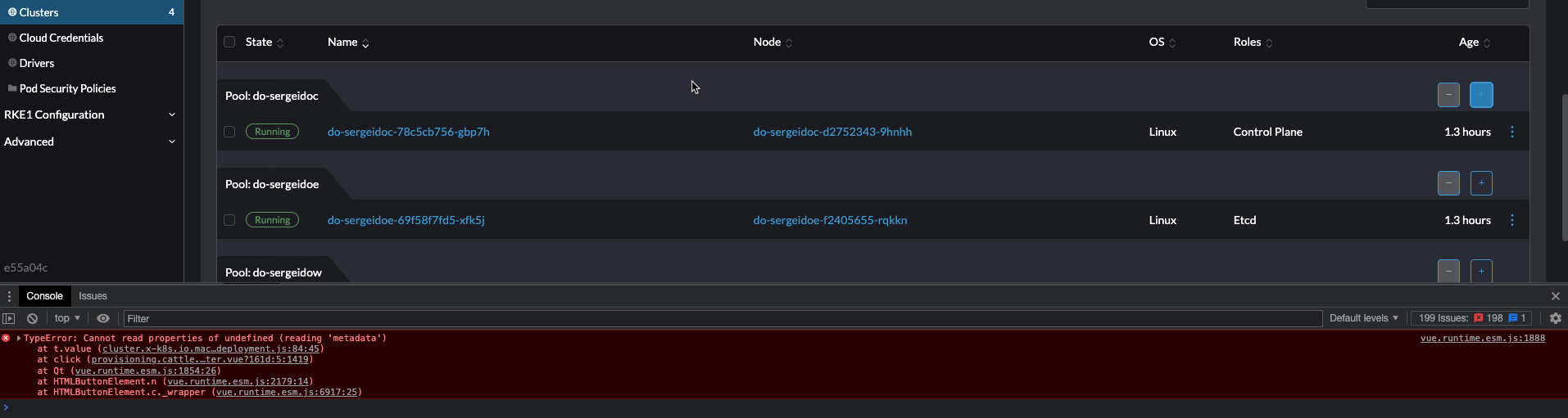 Scale Node Pool Up or Down for RKE2 provisioned clusters is not working for long cluster/node ...