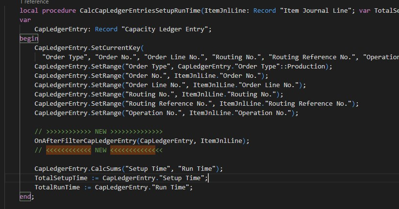 [Event Request] Codeunit "Item Jnl.-Post Line", Procedure "CalcCapLedgerEntriesSetupRunTime ...