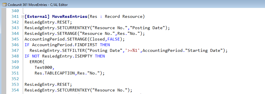 Event Request Codeunit 361 Functions Moveitementries And Moveresentries · Issue 3158