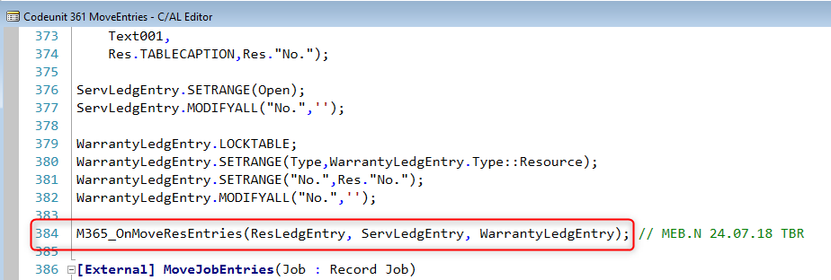 [Event Request] Codeunit 361, Functions MoveItemEntries and MoveResEntries · Issue #3158 ...