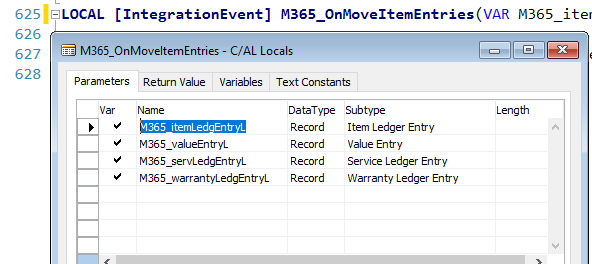 Event Request Codeunit 361 Functions Moveitementries And Moveresentries · Issue 3158