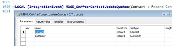 [Event Request] Table 5050, 1 new Event in Function UpdateQuotes ...