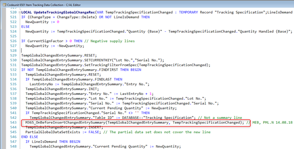 Event Request Codeunit 6501 2 New Events 1 Event Modification