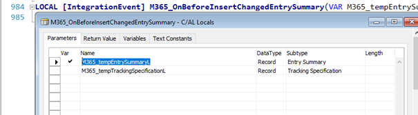 Event Request Codeunit 6501 2 New Events 1 Event Modification