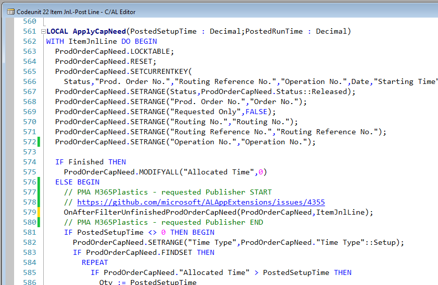 [Event Request] Codeunit 22, Function ApplyCapNeed · Issue #4355 ...