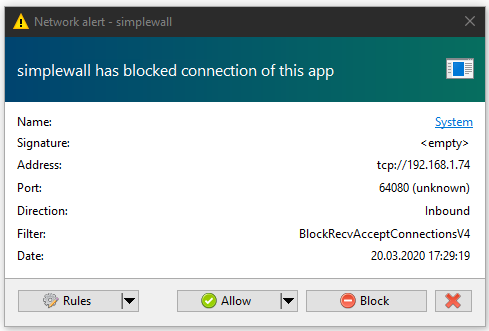 Improve network alert · Issue #637 · henrypp/simplewall · GitHub