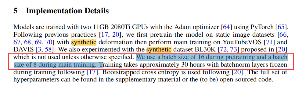 关于batch size · Issue #117 · hkchengrex/STCN · GitHub