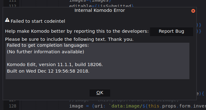 Failed to start codeintel When starting application · Issue #3800 ...