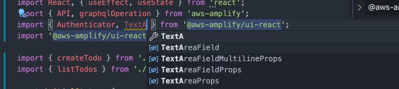 Textareafield Is Not Exported From Aws Amplifyui React · Issue 1413 · Aws Amplifyamplify Ui