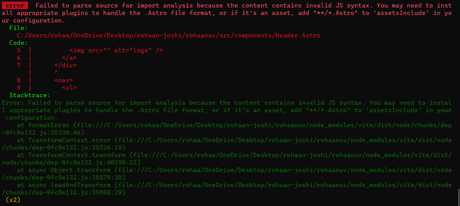 Component Creation Error Due To Vite V3 · Issue 4719 · Withastro Astro · Github