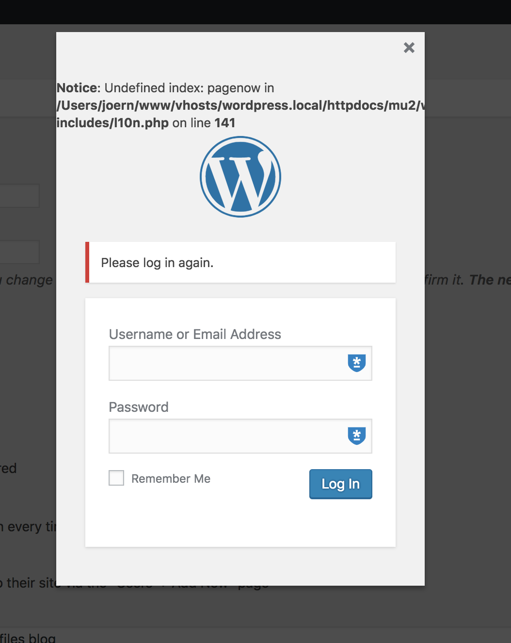 PHP Warning: undefined index pagenow in login-popup when network-activated · Issue #104 ...