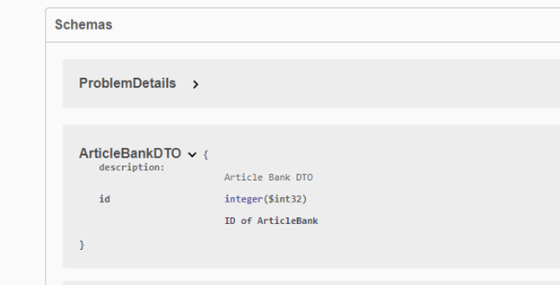 My Swagger.JSON related to a DTO is not updating the schema based upon the definition in the API ...