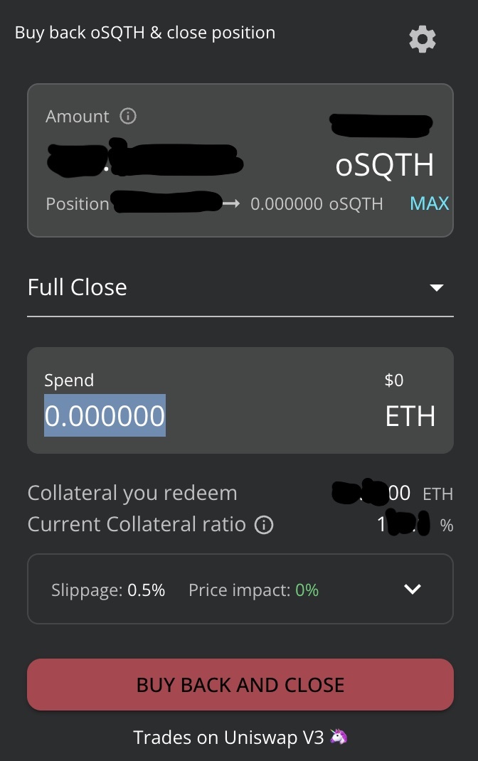 User unable to close short position on frontend · Issue #329 · opynfinance/squeeth-monorepo · GitHub