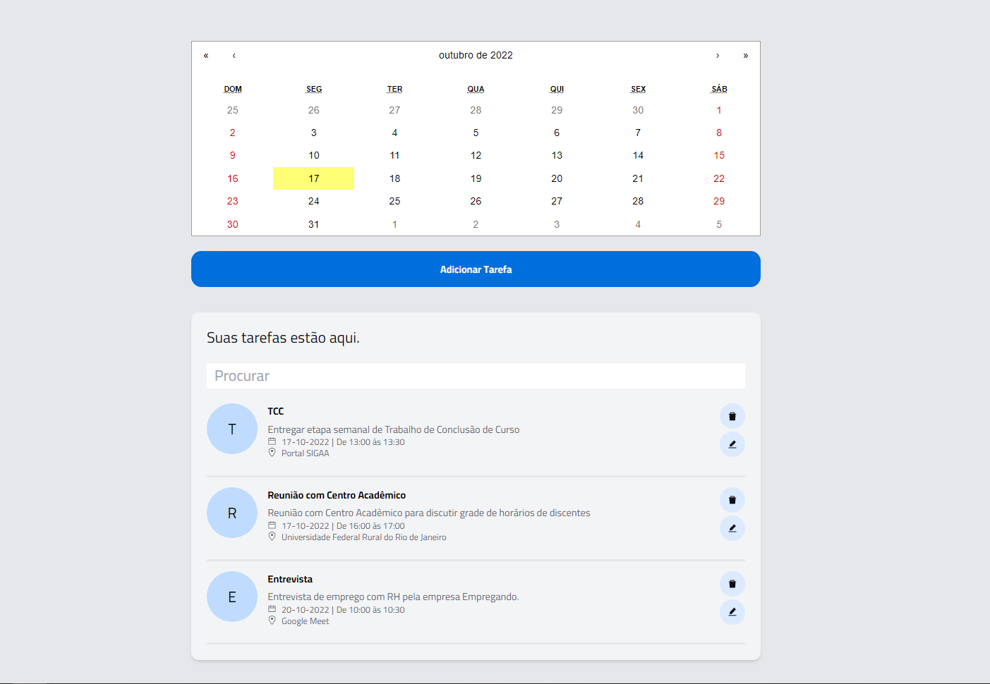 GitHub - joaomed/web-calendar: Front-end para etapa de processo da empresa Diel