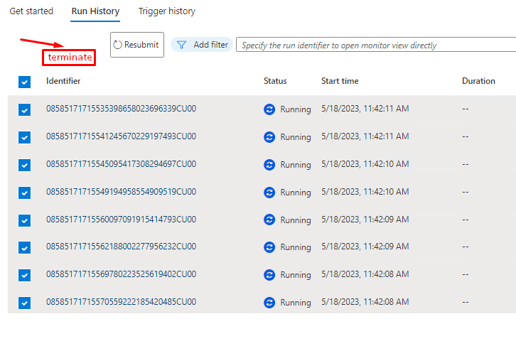 Cannot bulk terminate running instances · Issue #2429 · Azure/LogicAppsUX · GitHub
