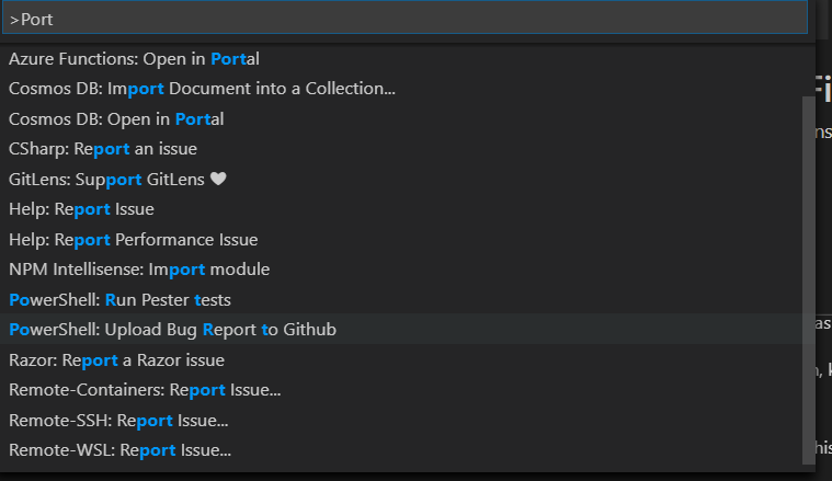 Missing Remote-Containers: Forward Port from Container · Issue #2396 · microsoft/vscode-remote ...
