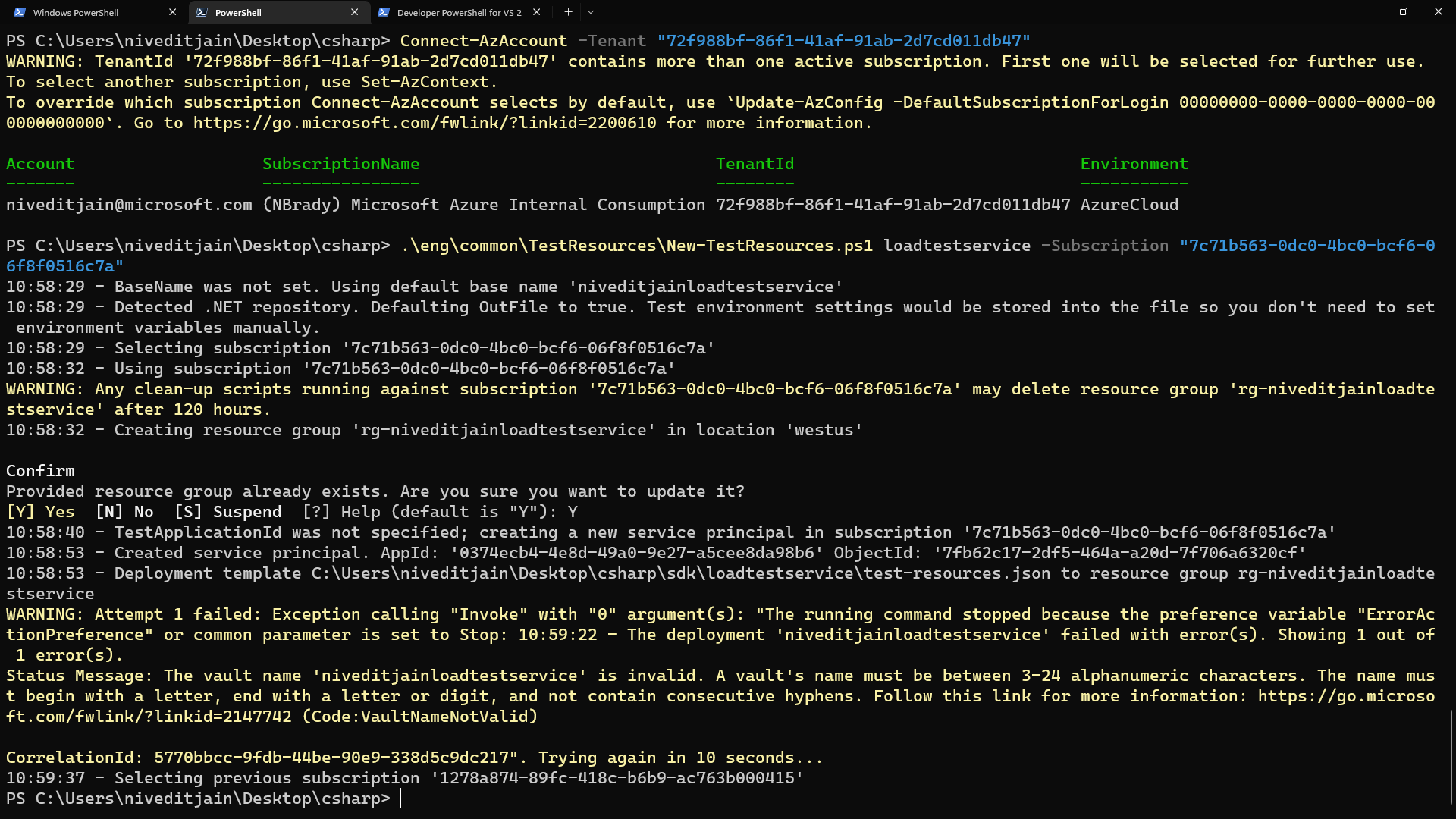 [Bug] New-TestResources.ps1 Scripts fails when $BaseName > 24 ...