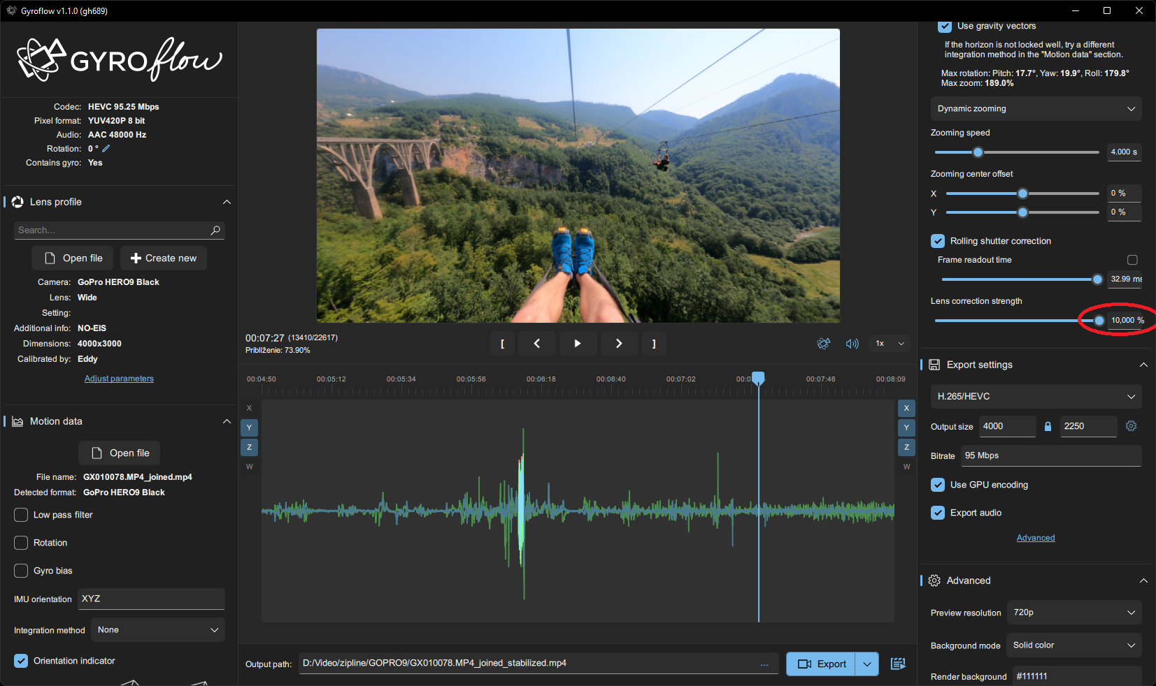 initial Lens correction strength = 10000% · Issue #439 · gyroflow/gyroflow · GitHub