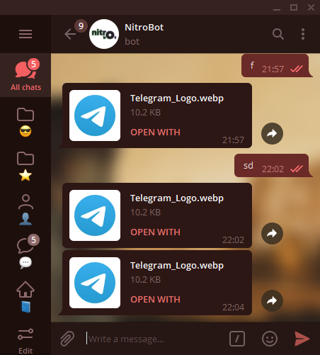 When sent a sticker via Bot API sendSticker, some stickers will show up like documents, but they ...
