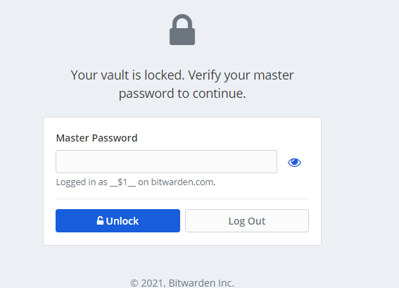 Logged in as __$1__ · Issue #978 · bitwarden/web · GitHub