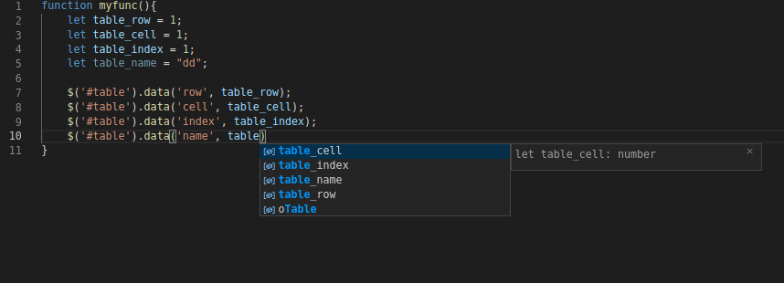 Autocomplete variable name: first not used · Issue #81369 · microsoft ...