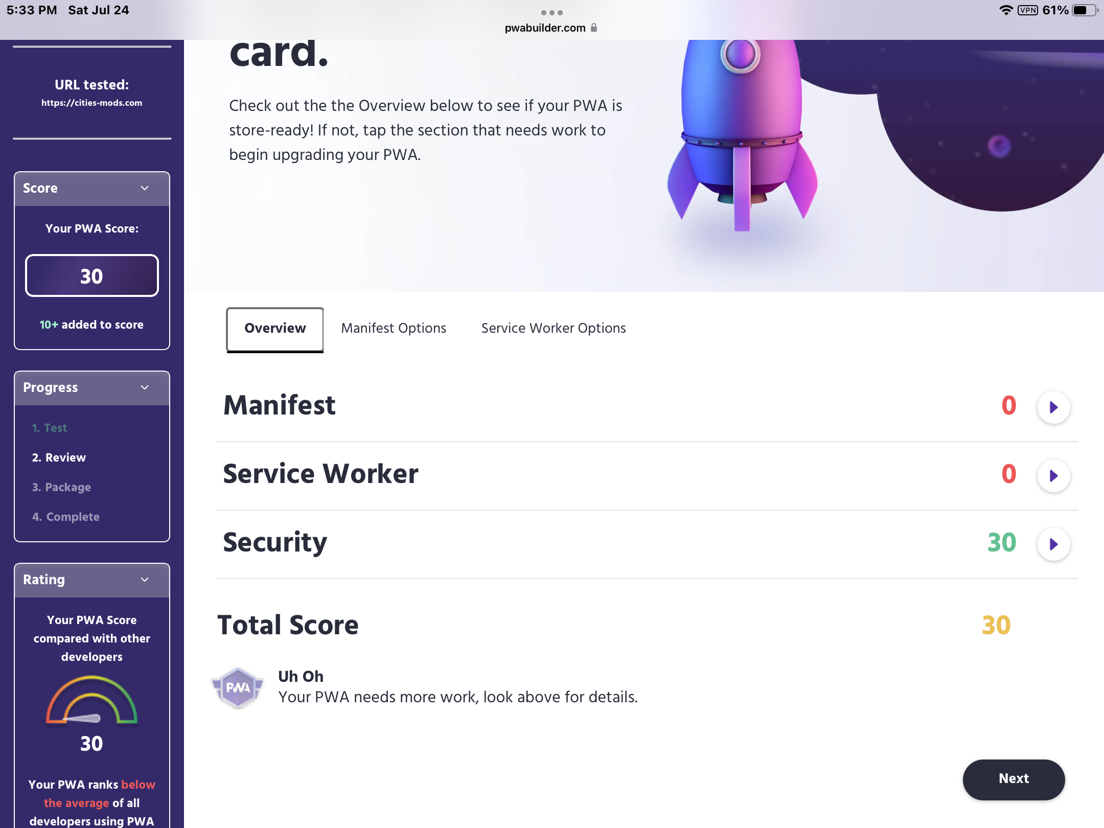 PWABuilder does not detect the service worker and manifest · Issue #1968 · pwa-builder ...