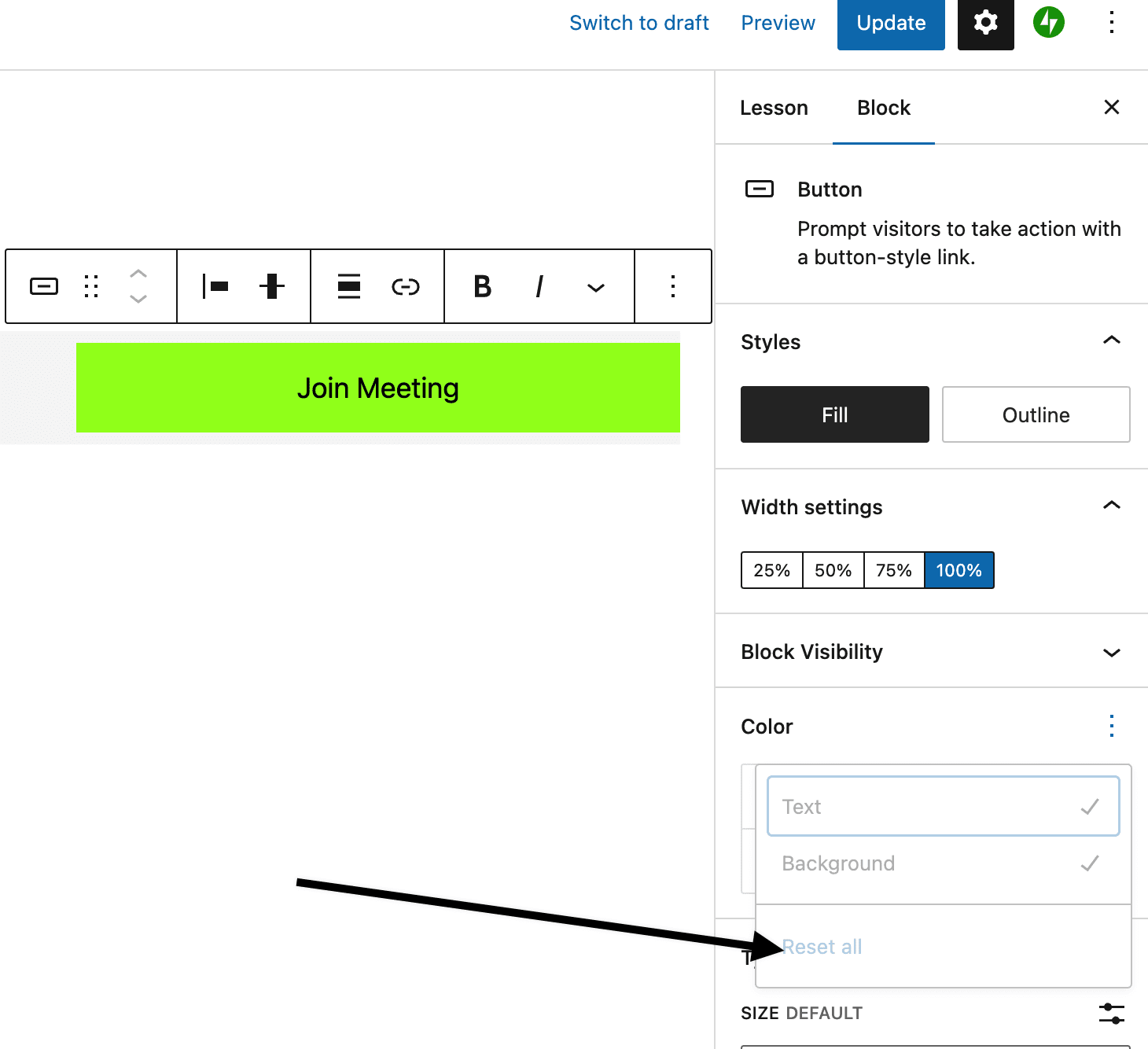 Zoom/Meeting lesson pattern has color conflict in the default button style · Issue #6349 ...