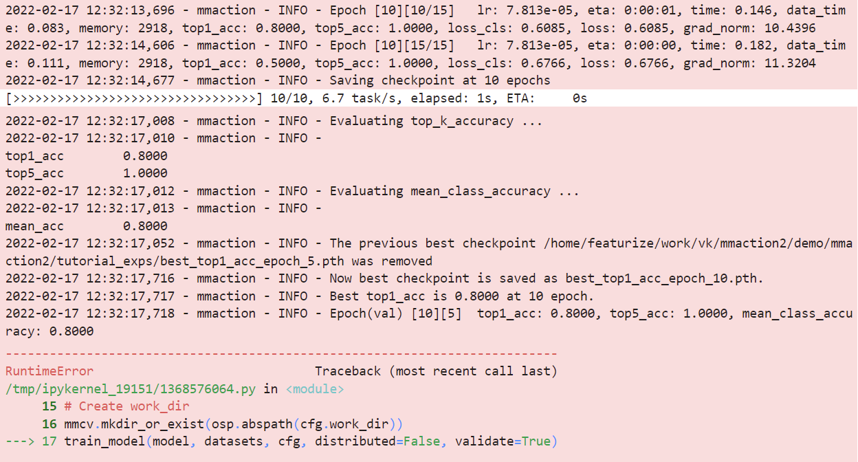 Get Error Default Process Group Has Not Been Initialized When Running Mmaction2s Demo 