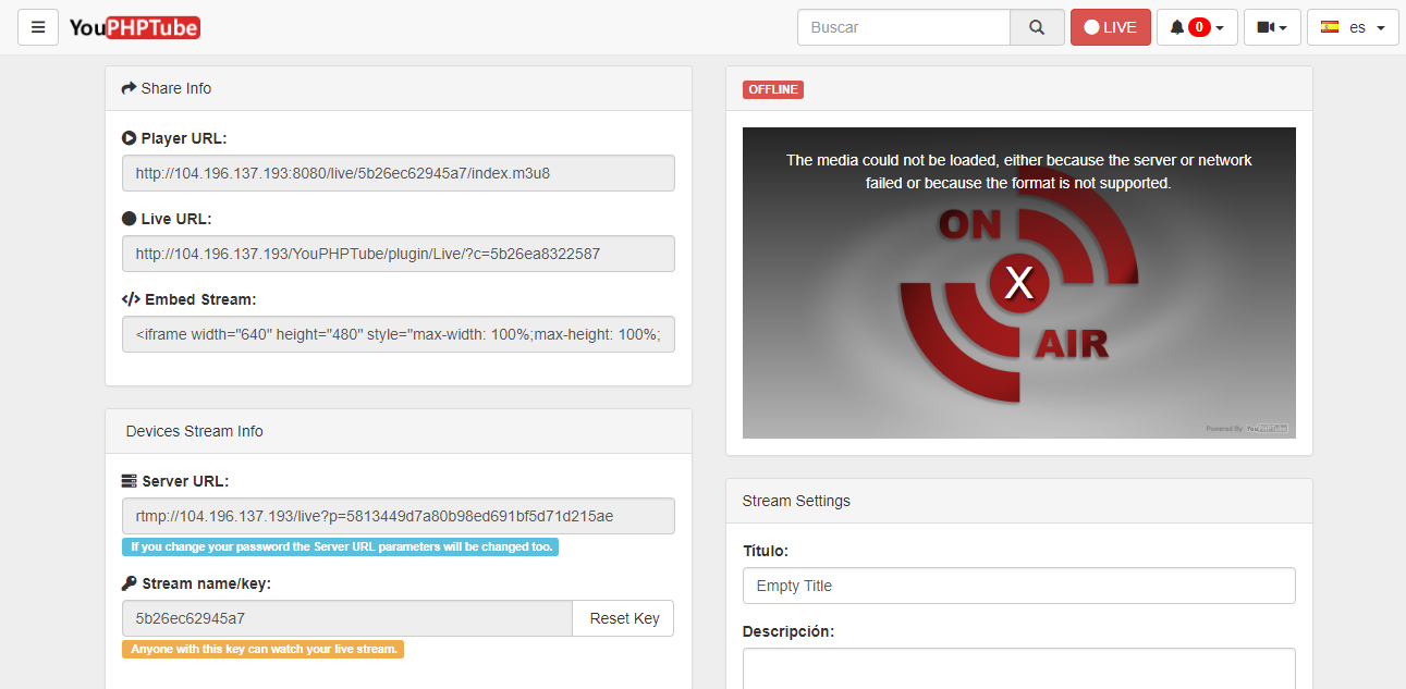 ERROR With LIVE Broadcast · Issue #772 · WWBN/AVideo · GitHub