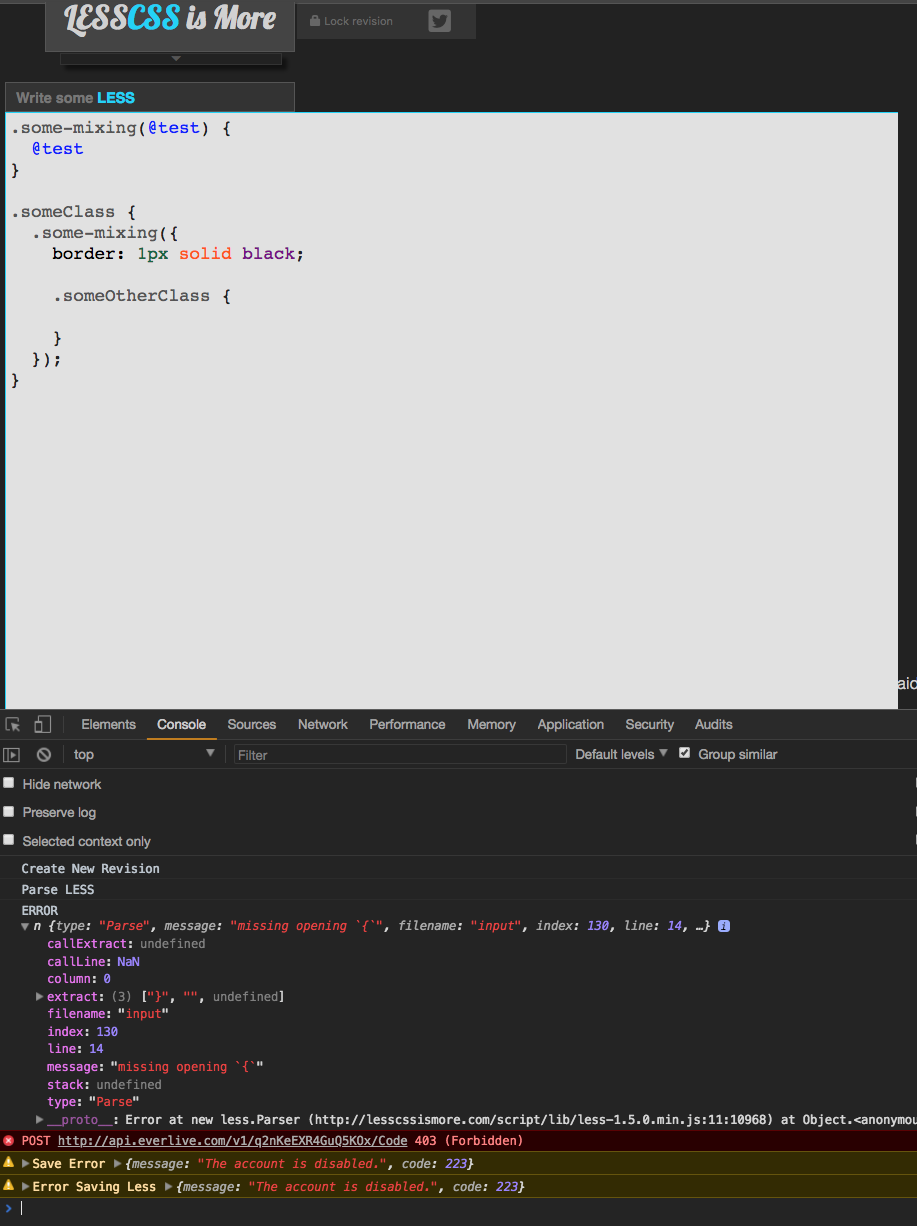 [less] `} expected` when having nested declarations as mixin arguments ...