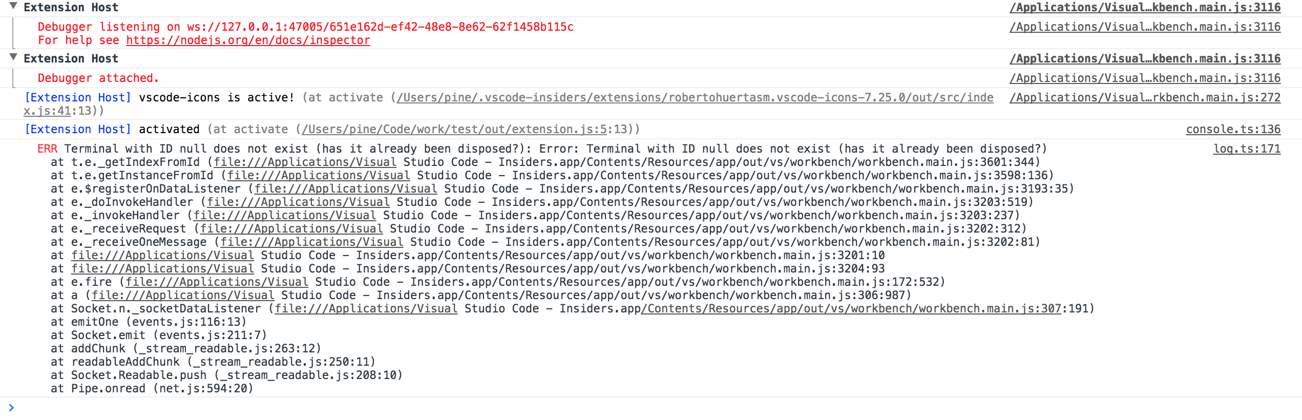 Terminal.onDidWriteData sends duplicate data · Issue #54096 · microsoft/vscode · GitHub