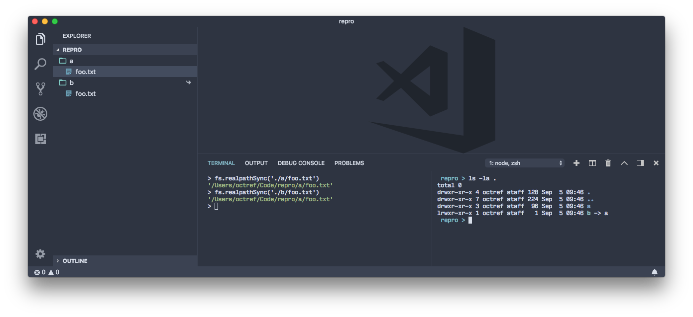 Show Correct Path For Items Under Symlink Folder · Issue 44635 · Microsoftvscode · Github