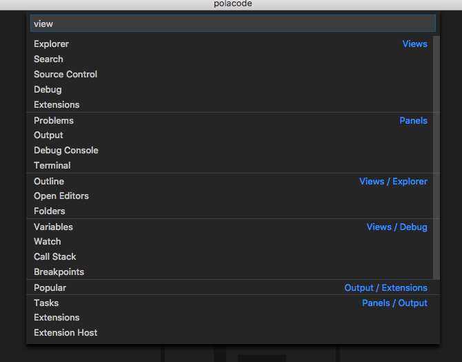 Give better structure to `view` · Issue #58555 · microsoft/vscode · GitHub