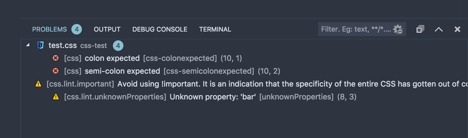 Problems Tree Misalignment If An Error Has Long Message · Issue 62489 · Microsoft Vscode · Github